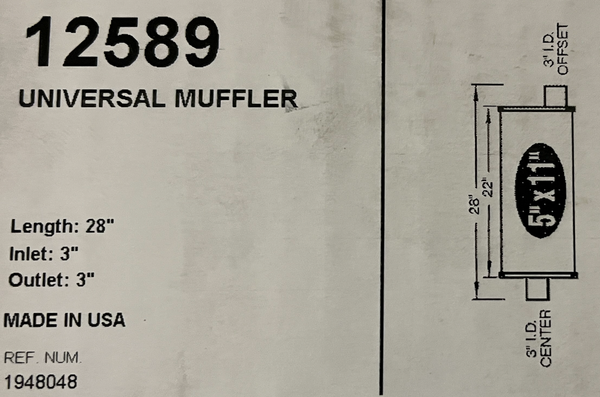 MagnaFlow 12589 - 3" Center/Offset Universal Muffler – 4customexhaust